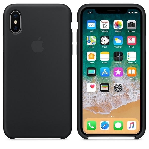 Apple iPhone X Silicone Case - Black. HADDAD | الحداد