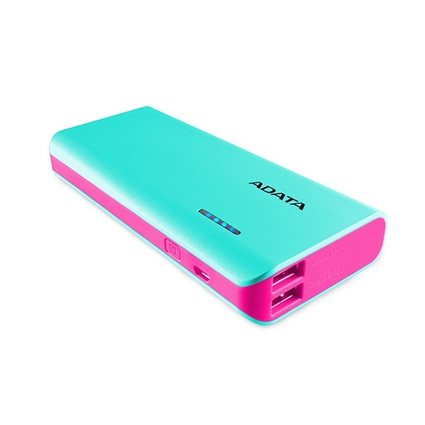 ADATA Power Bank 10,000 mAh with LED Flash Light - Blue & Pink. HADDAD ...