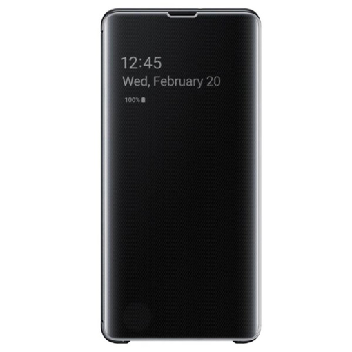 Samsung Clear View Cover For S10+ - Black. HADDAD | الحداد