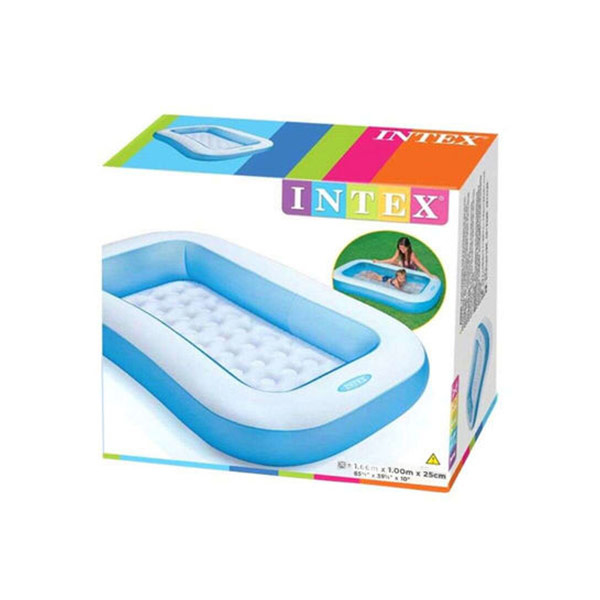 Intex Inflatable Rectangular Pool 1.66mx1.00mx25cm. HADDAD | الحداد