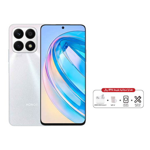 Honor X8a, Dual, 4G, 128 GB, Ram 8 GB - Titanium Silver. HADDAD | الحداد