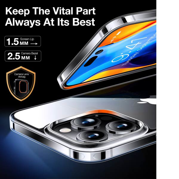 Torras iPhone 14 Pro Max 6.7 Diamond Clear Case clear. HADDAD | الحداد